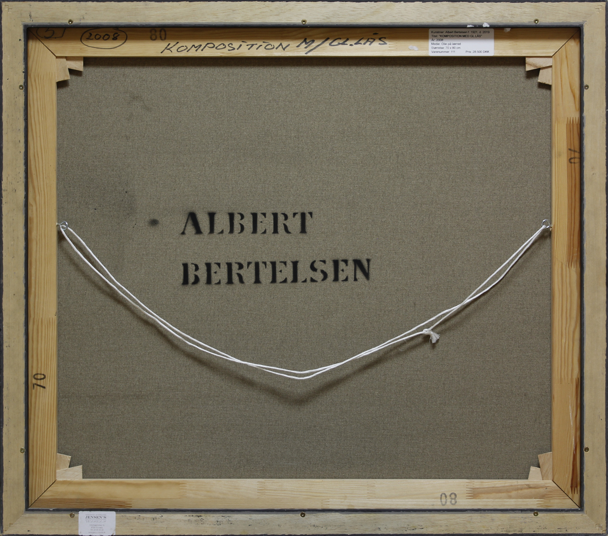 Albert Bertelsen Oliemaleri "GL. LÅS" | Dansk Kunstgalleri
