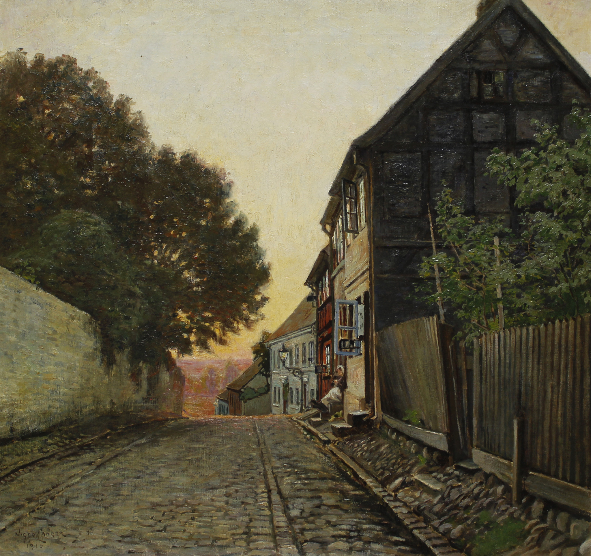 Viggo Langer Eksteriør Oliemaleri | Dansk Kunstgalleri